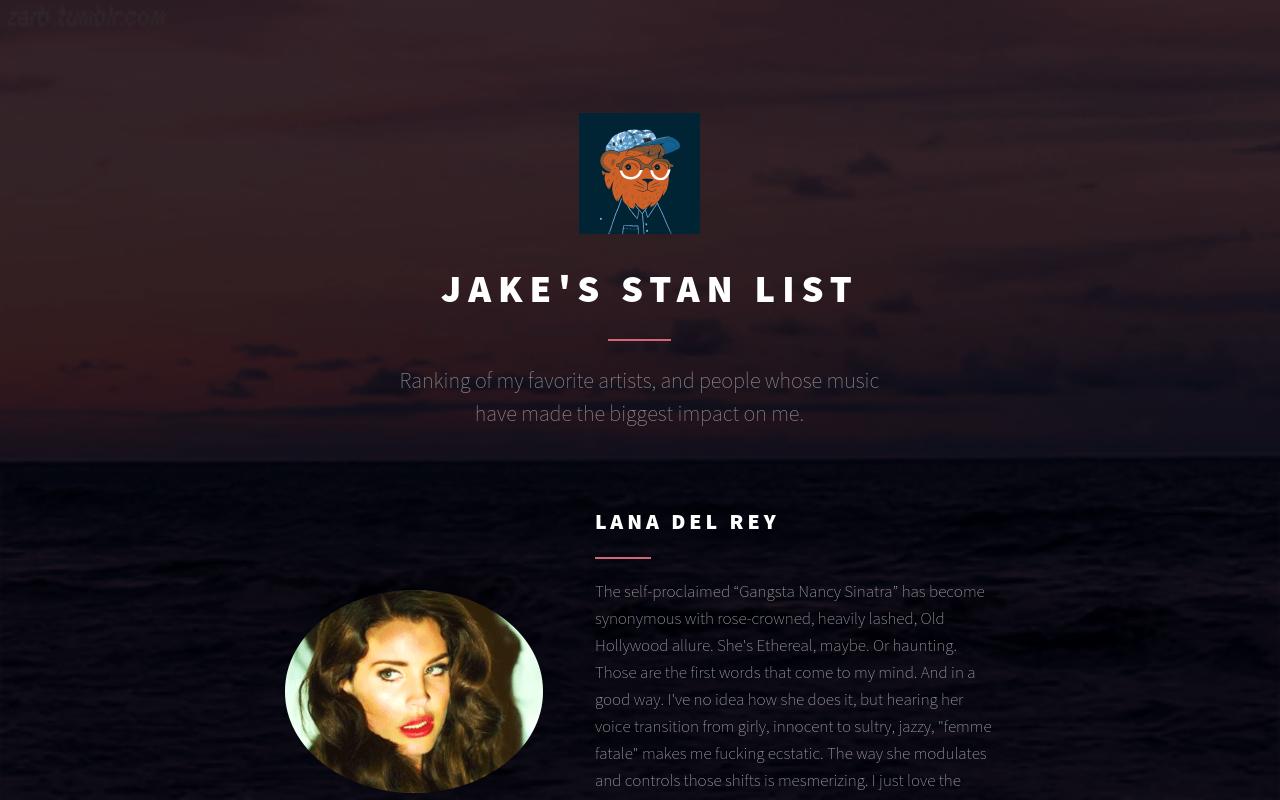 Jake's Stan List